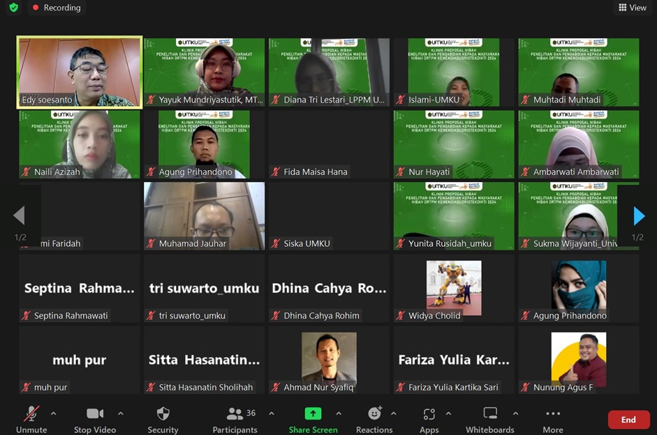 LPPM UMKU Fasilitasi Klinik Proposal Hibah Penelitian dan Pengabdian ...